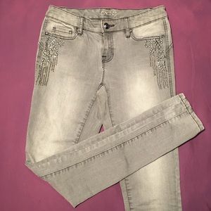 Cache | Jeans | Cache Bedazzled Washed Black Jeans | Poshmark